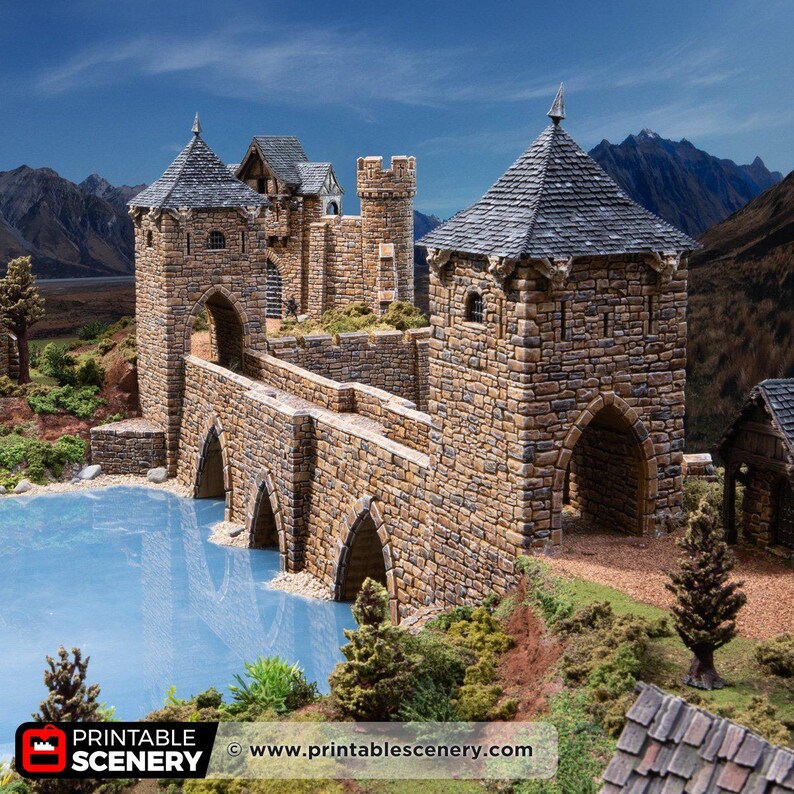Dnd Grand Bridge for Medieval Castle Fortress Walls RPG Pathfinder D&D ...