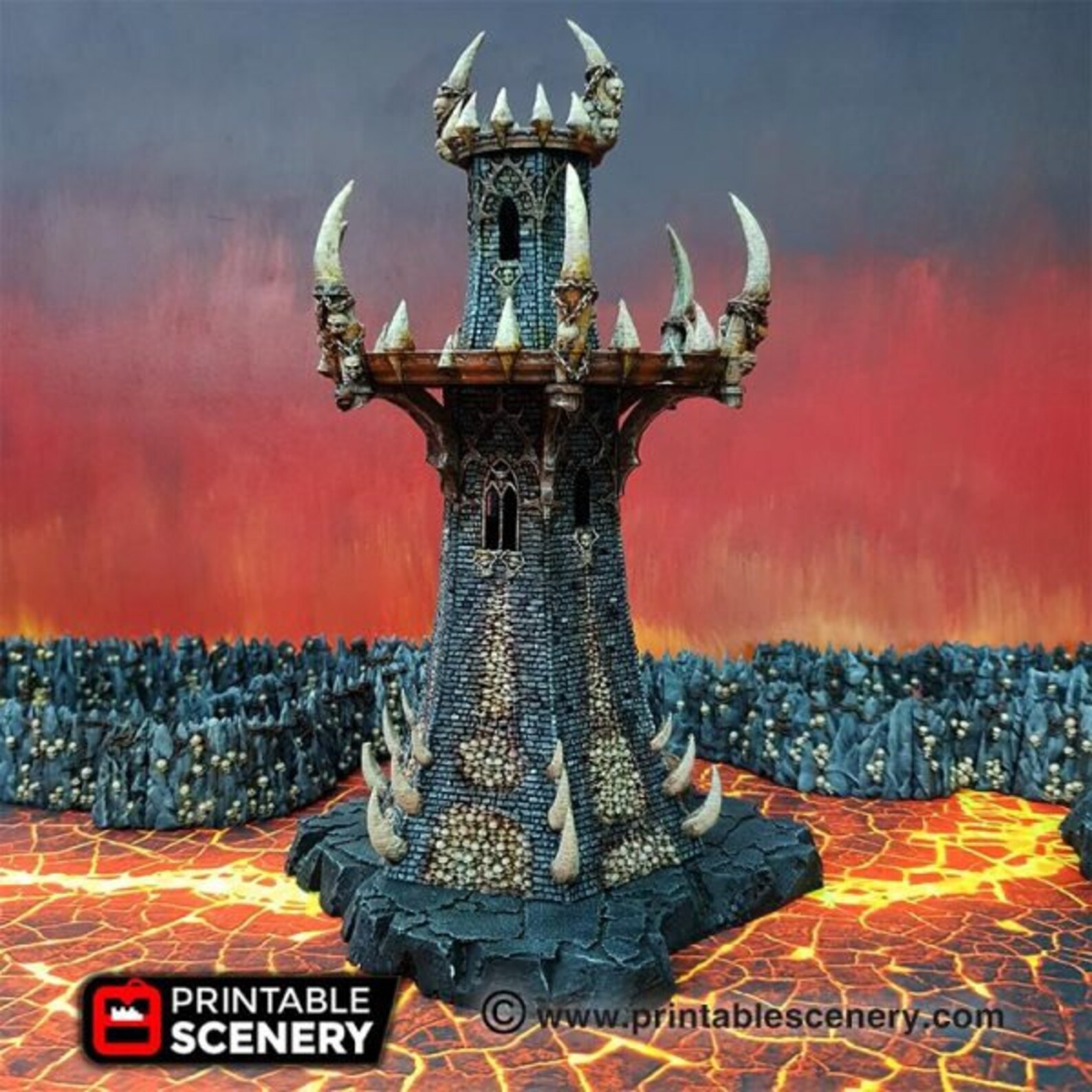 Dnd Infernal Hell Demon Tower Underdark Evil Tabletop Fantasy Scatter ...