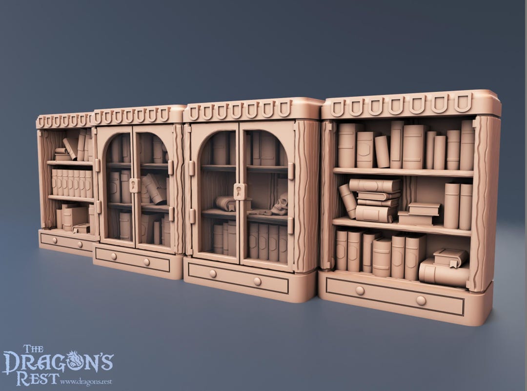 Dnd Bookcase Set for Library Alchemist Shelves Guild of Understanding ...