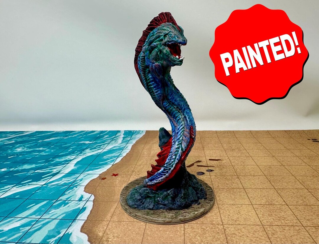 Dnd PAINTED Ancient Giant Eel Serpent Ocean Creature Beast Monster RPG ...