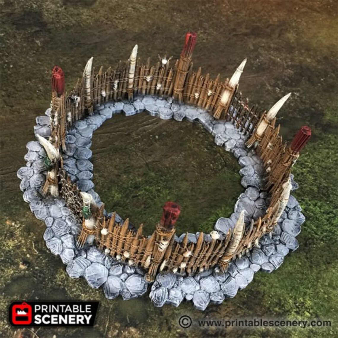 Dnd Orc Fighting Pits Arena 28mm Tabletop Barbarian Tribal Tribe ...