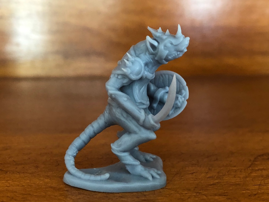 Dnd Rat Warrior Wererat Monster 28mm Miniature Wargaming Games RPG D&D ...