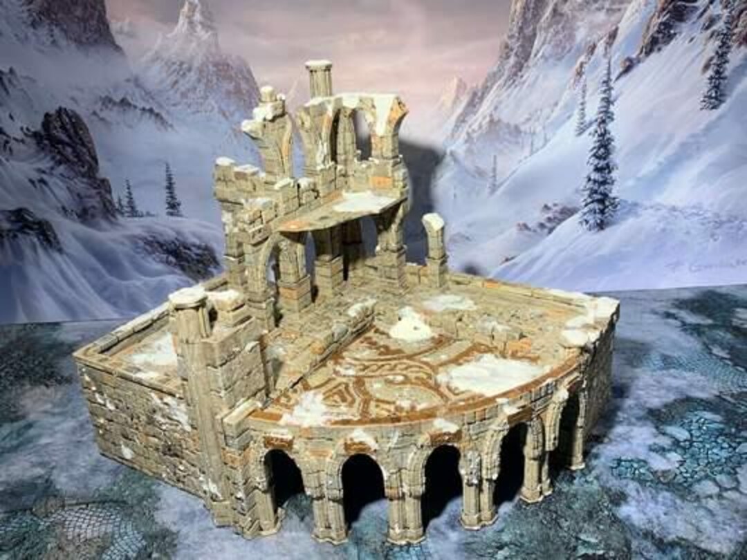 Dnd Ruined Garsley Stronghold Medieval Town War Ruins Tabletop Scatter ...