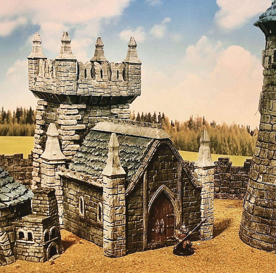 Dnd Small Scriptorium With Tower Village Church Chapel Tabletop Scatter ...