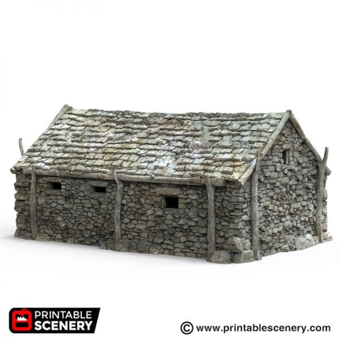 Dnd Stone Barn Tabletop Village Scatter Terrain RPG D&D | Etsy