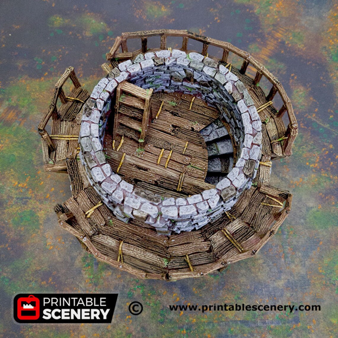 Dnd Haunted Windmill War Ruins Shadow Fey Tabletop Scatter Terrain RPG ...