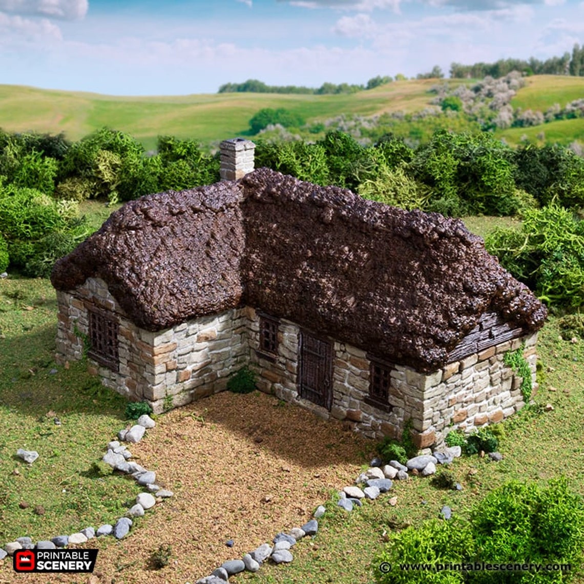 Dnd Highland Stone Barn From King and Country Farm Village Tabletop ...
