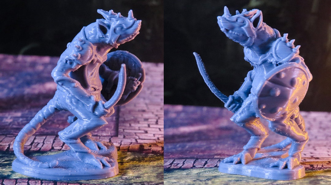 Dnd Rat Warrior Wererat Monster 28mm Miniature Wargaming Games RPG D&D ...