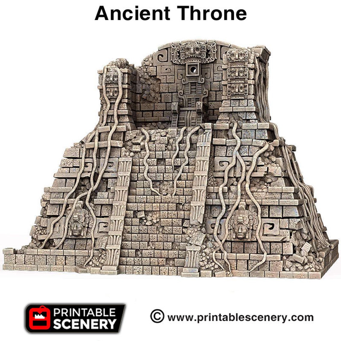 Dnd Ancient Throne Aztec Pyramid Jungle Ruins Tabletop Scatter RPG ...