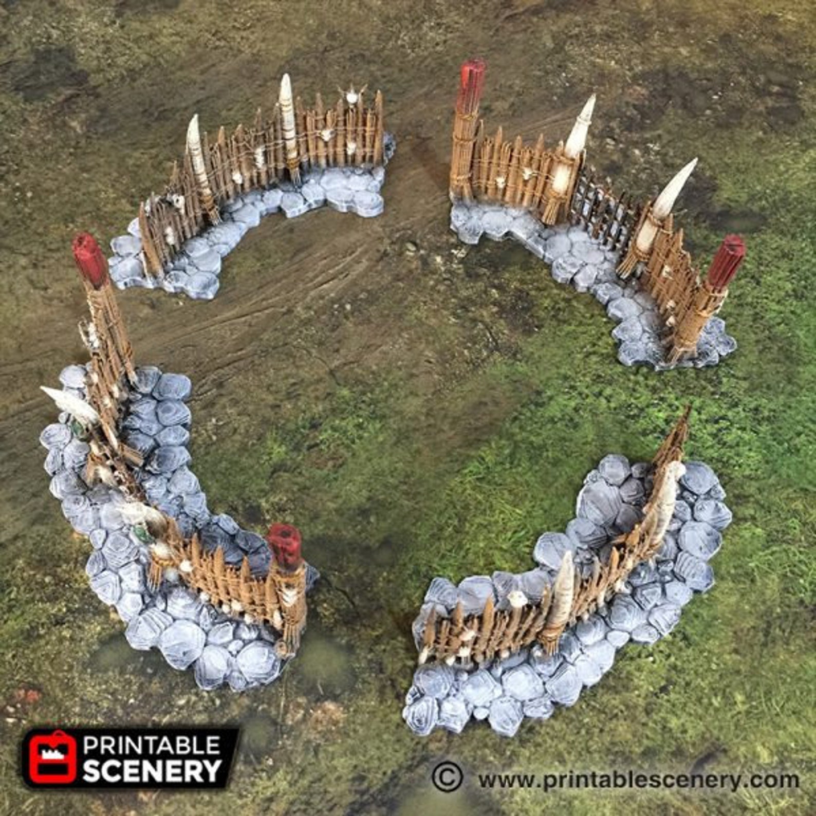 Dnd Orc Fighting Pits Arena 28mm Tabletop Barbarian Tribal Tribe ...