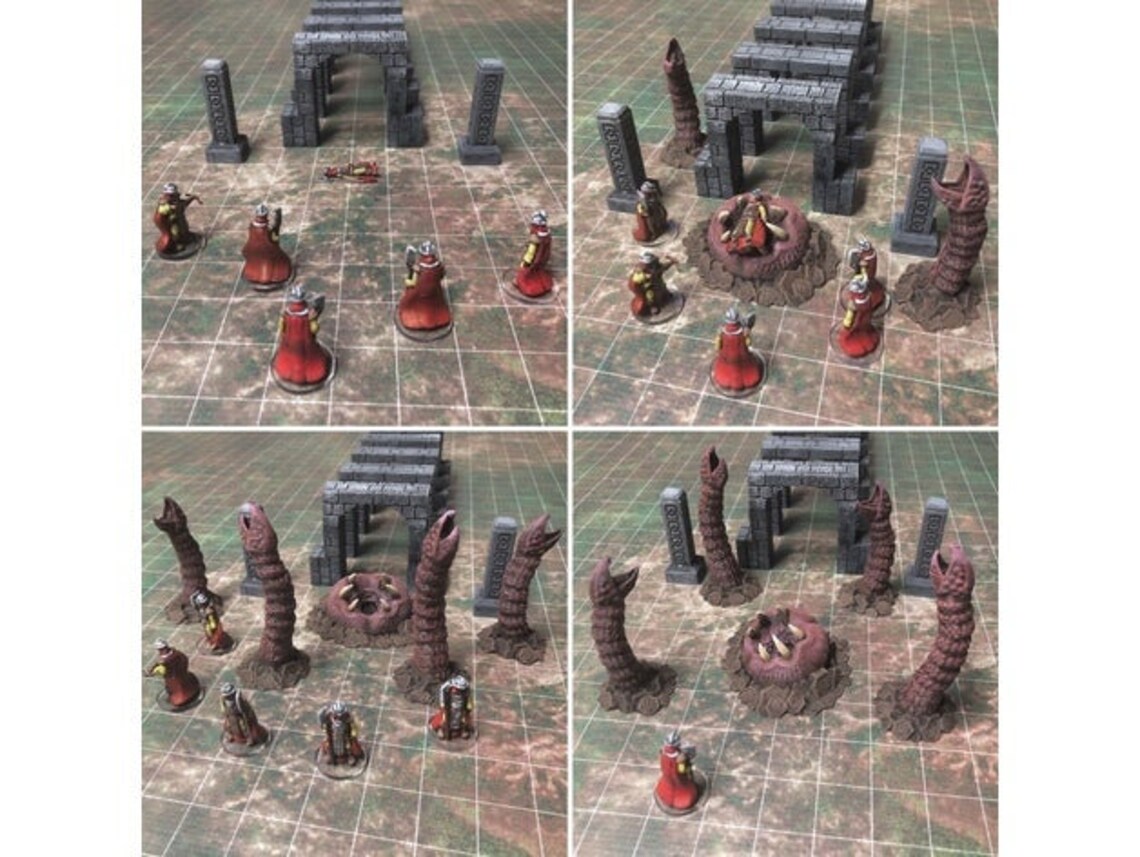 Dnd Giant Maw Ambush Monster Underground Creature Tentacles - Etsy