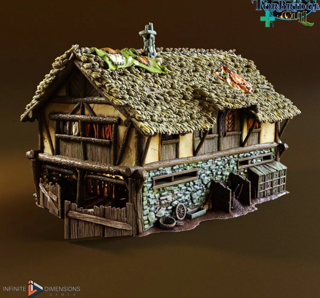 Dnd Grand Farmhouse Cottage Medieval Village Tabletop Terrain Torbridge ...