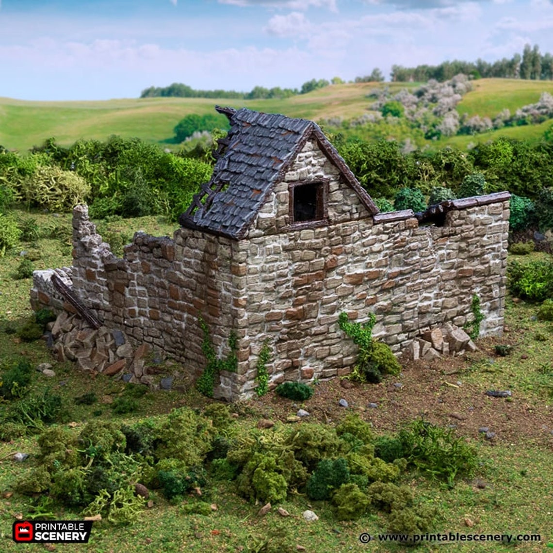 Dnd Ruined Farm Pig Pen From King and Country Village Tabletop - Etsy