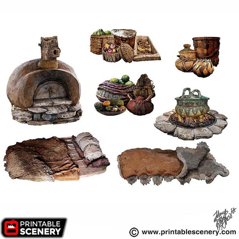 Dnd Forest Ranger Camp Set Furnishings From Hagglethorn Hollow Medieval ...
