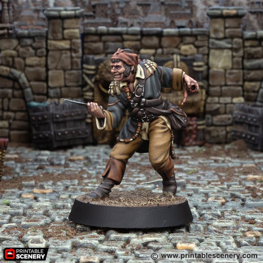Dnd Mooneyed Crump Henchman Thief Robber Gangster 28mm Miniature ...