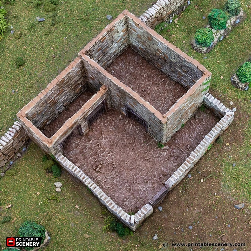 Dnd Farm Pig Pen From Country and King Castle Village Barn Tabletop ...