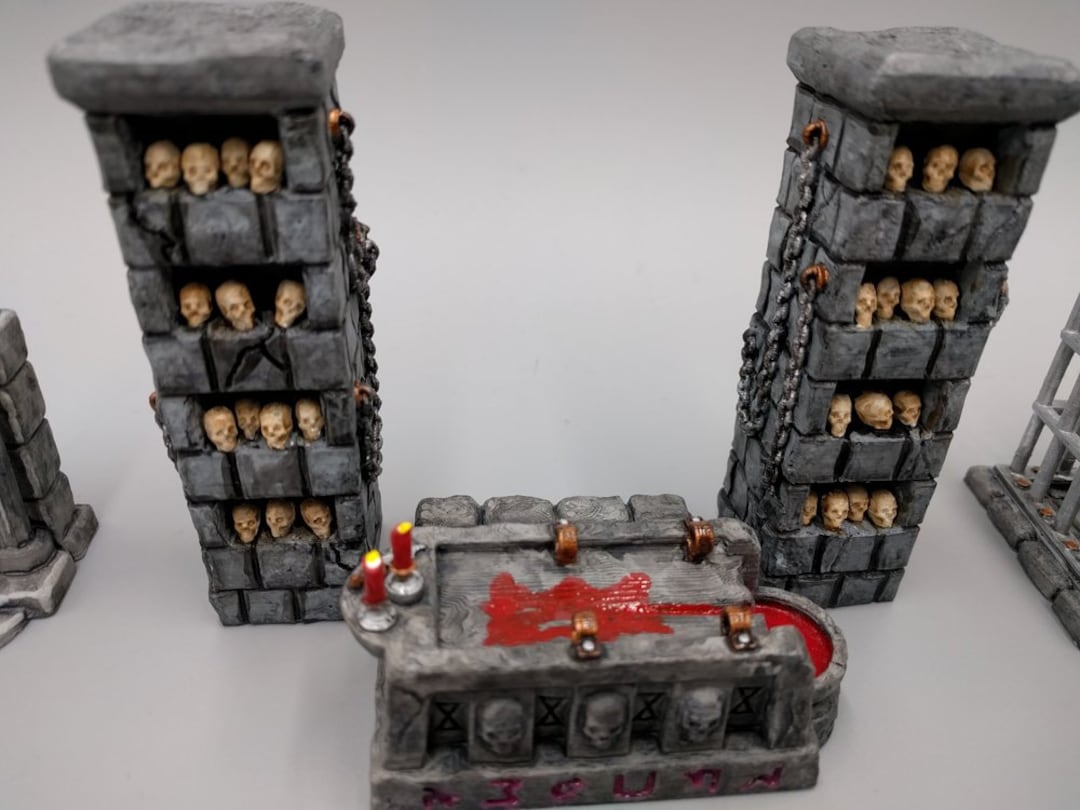 Dnd Sacrificial Altar Dark Ritual Tomb Grave Dungeon Skull Pillars ...