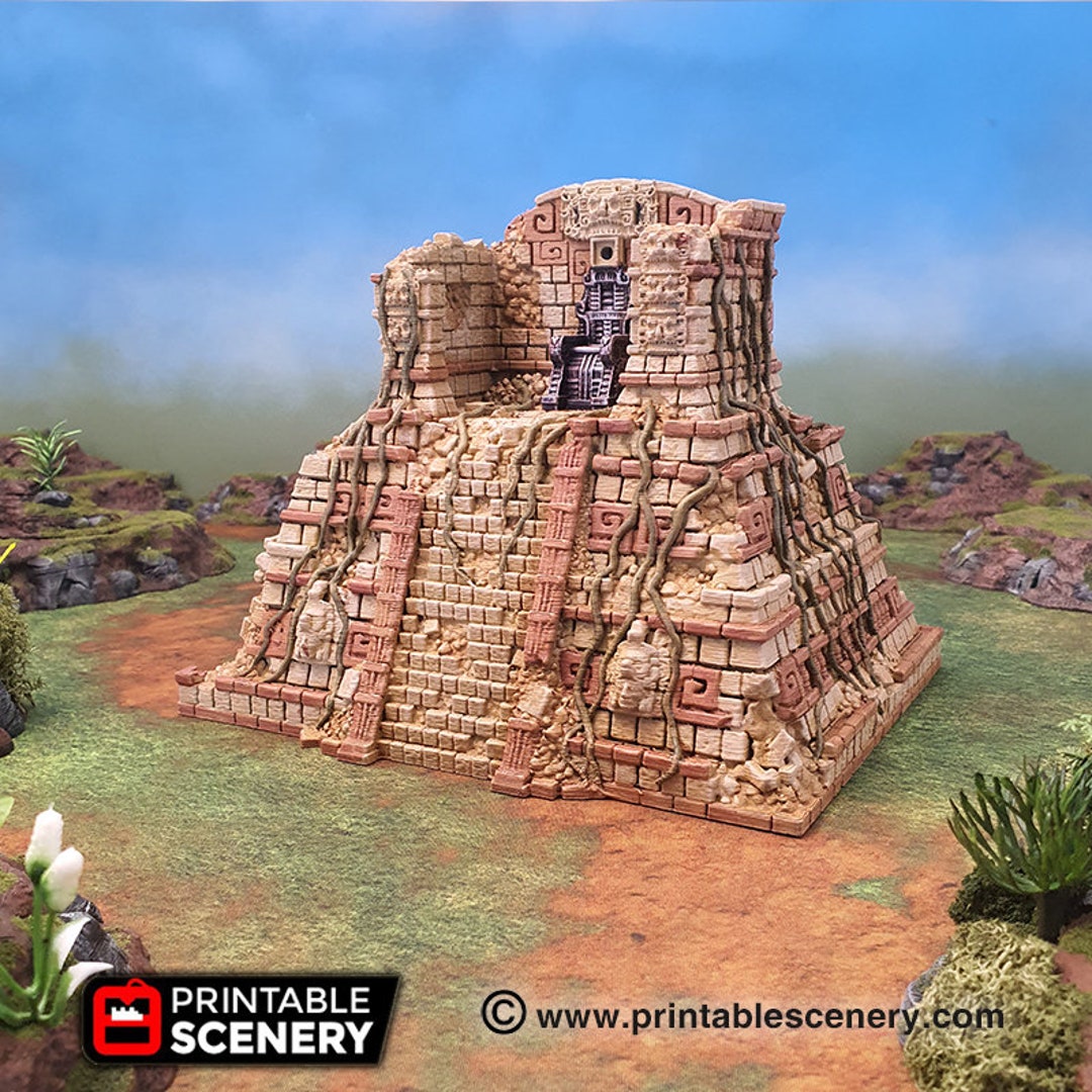 Dnd Ancient Throne Aztec Pyramid Jungle Ruins Tabletop Scatter RPG ...