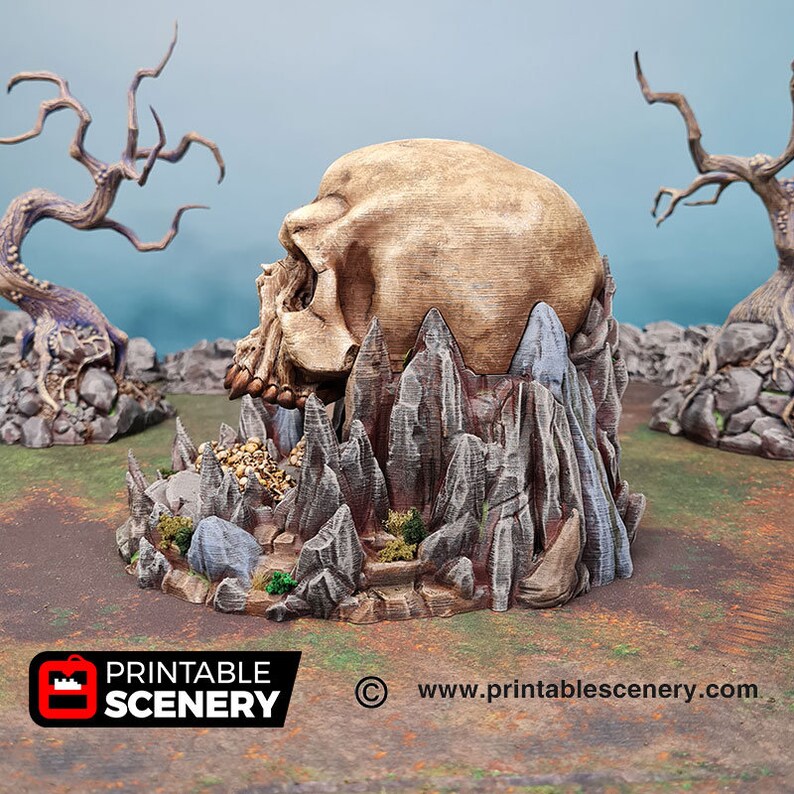 Dnd Titan Skull Cave Boneyard Scatter Shadow Fey Tabletop Terrain RPG ...