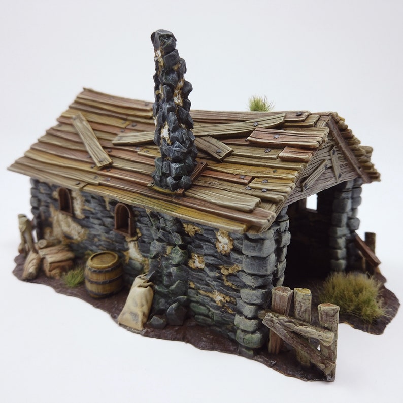Dnd Slum Shack Version A Village Shack Medieval Beggar's Hut Tabletop ...