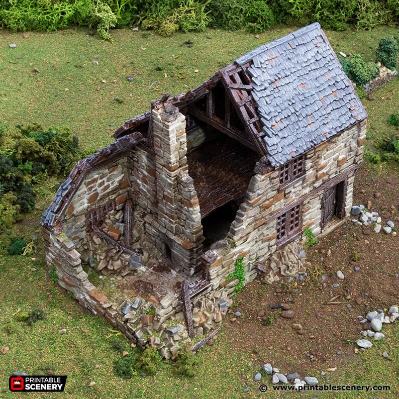 Dnd Ruined Hollyhock Cottage Medieval House From King and Country ...