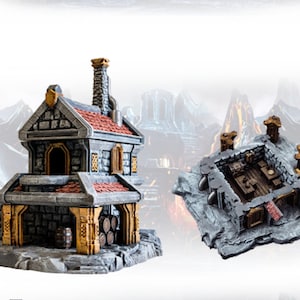 Dnd Dwarven Brewery Mountain Dwarf Mining Mountain City Scatter Village ...