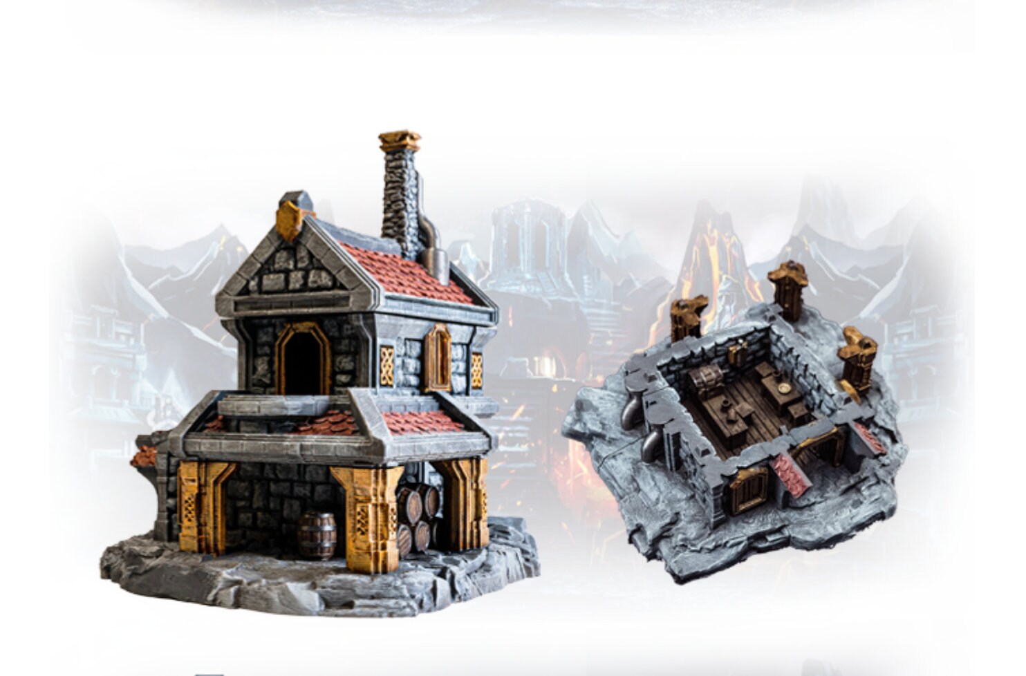 Dnd Dwarven Brewery Mountain Dwarf Mining Mountain City Scatter Village ...