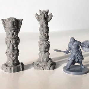 Dnd Tiki Totem Poles Island Hut Tribe Jungle Tabletop Terrain Miniature ...