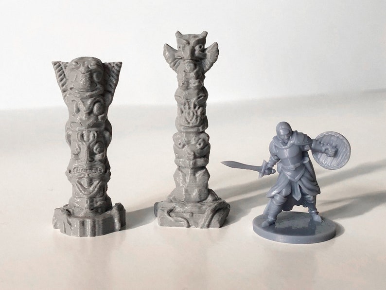 Dnd Tiki Totem Poles Island Hut Tribe Jungle Tabletop Scatter Terrain ...