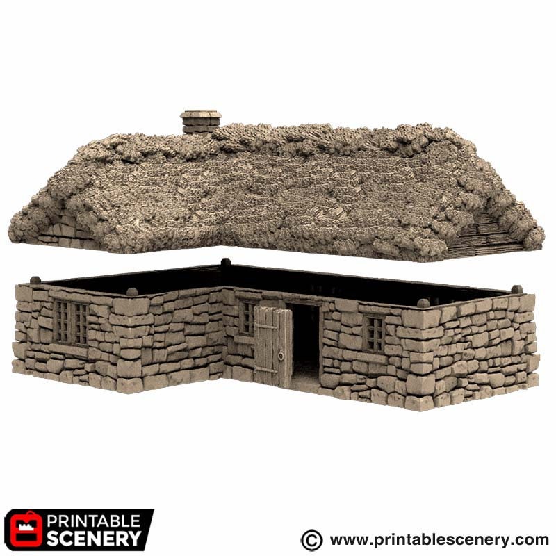 Dnd Highland Stone Barn From King and Country Village Tabletop - Etsy