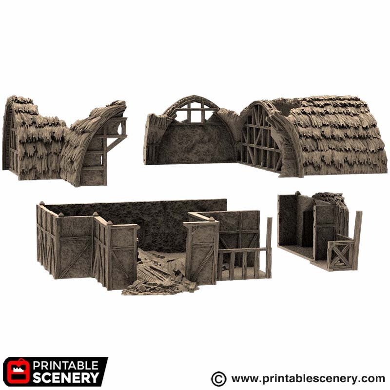 Dnd Ruined Country Stables Country and King Village Medieval Farm War ...