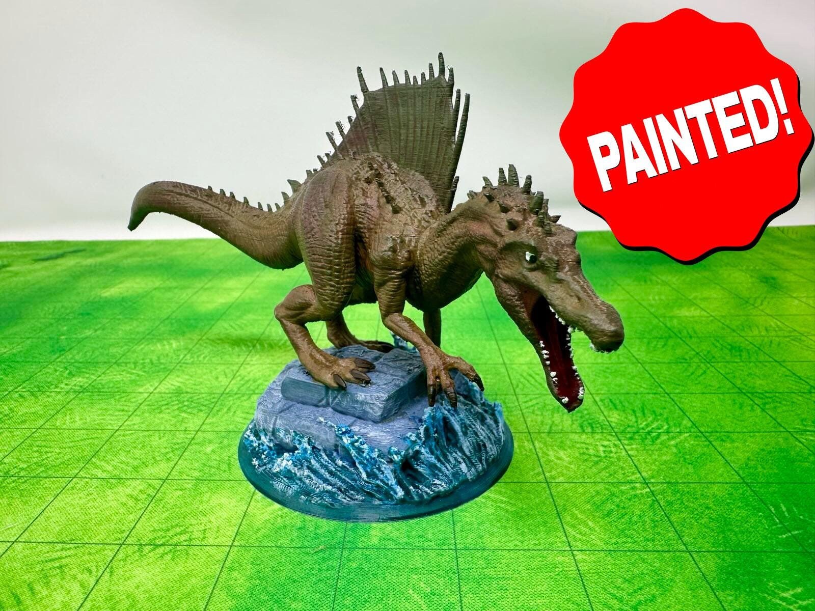 PAINTED Dnd Spinosaurus Dinosaur Prehistoric Animal Creature Wargaming ...