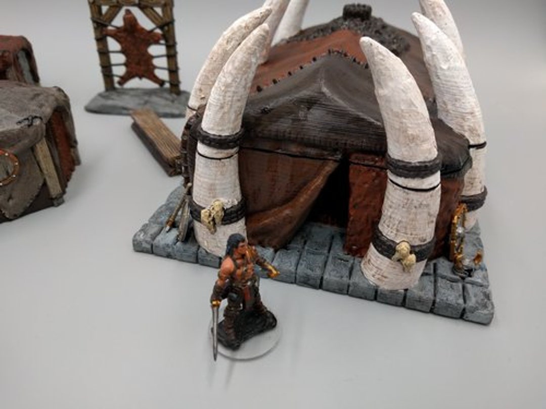 Dnd Barbarian Longhouse Hunters Lodge Community Gathering Building ...
