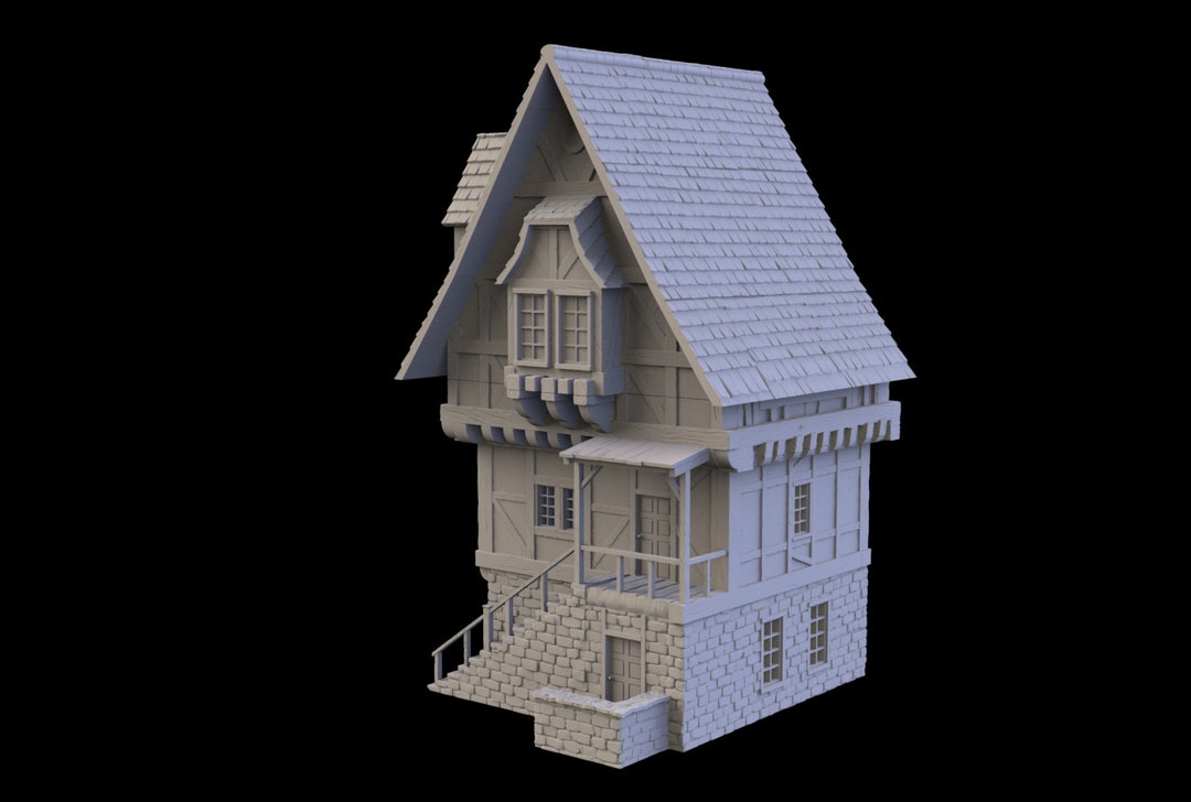 Dnd Medieval Village House Home Cottage 28mm Scatter Village Tabletop ...