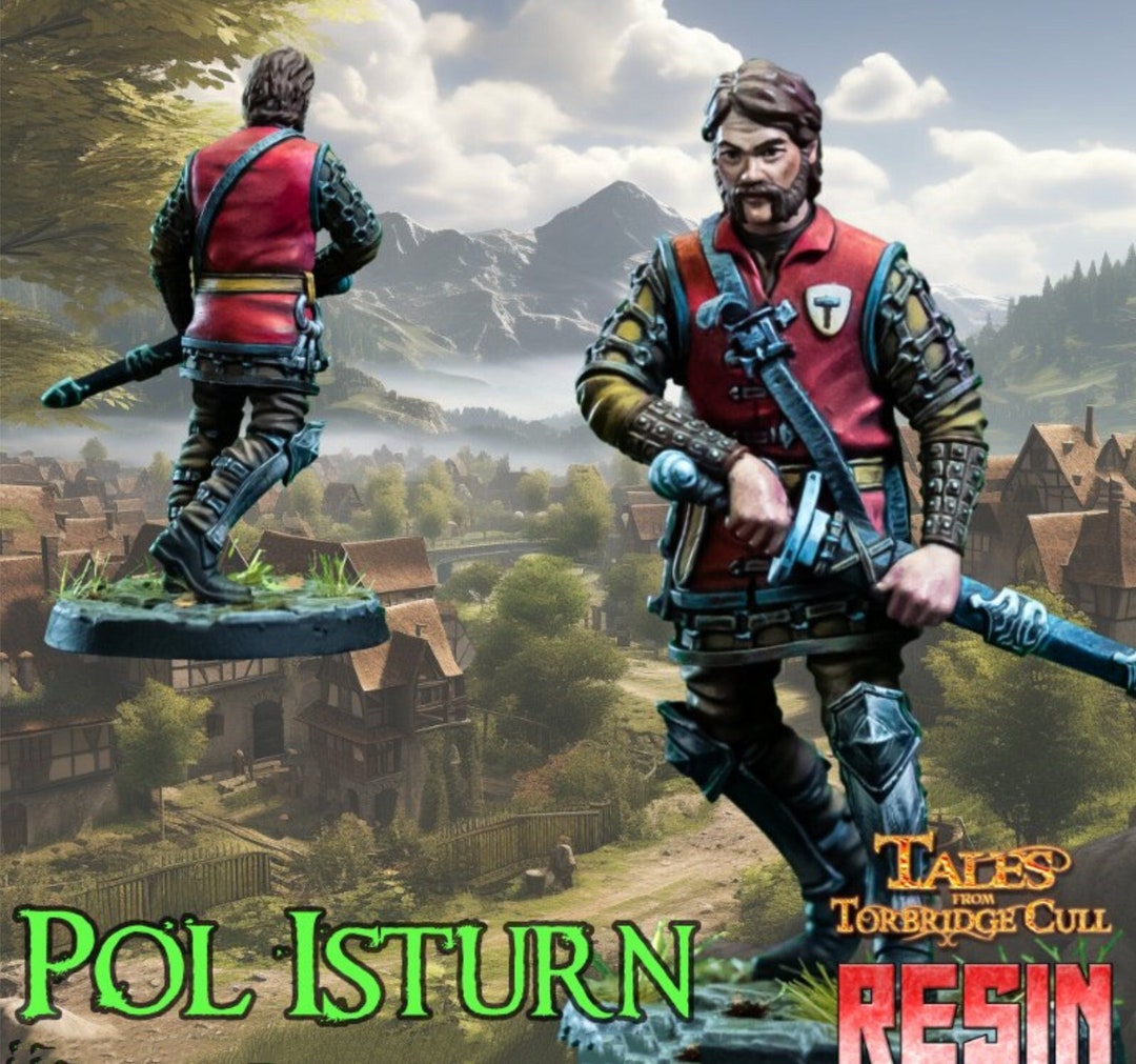 Dnd RESIN Pol Isturn Torbridge Cull Captain Guard 28mm Miniature ...