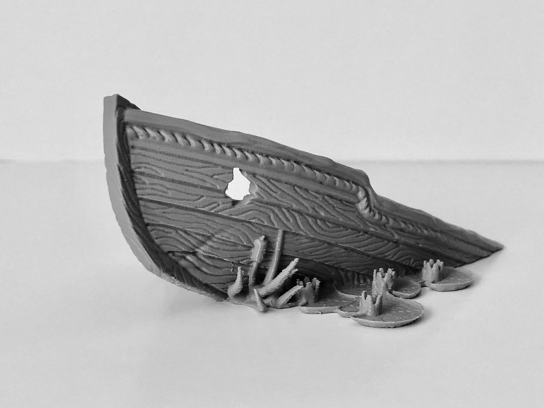 Dnd Sunken Boat Ship Wreck Swamp Tabletop Scatter Terrain Pathfinder ...