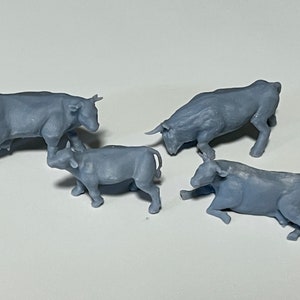 Dnd Set of 12 Farm Animals Cows Goats Chickens Livestock RESIN Village ...