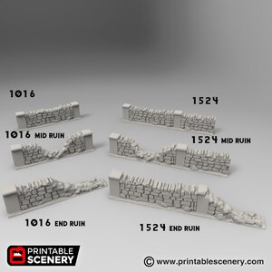 Dnd Stone Walls War WW2 WWII Village Scatter Terrain RPG Pathfinder D&D ...
