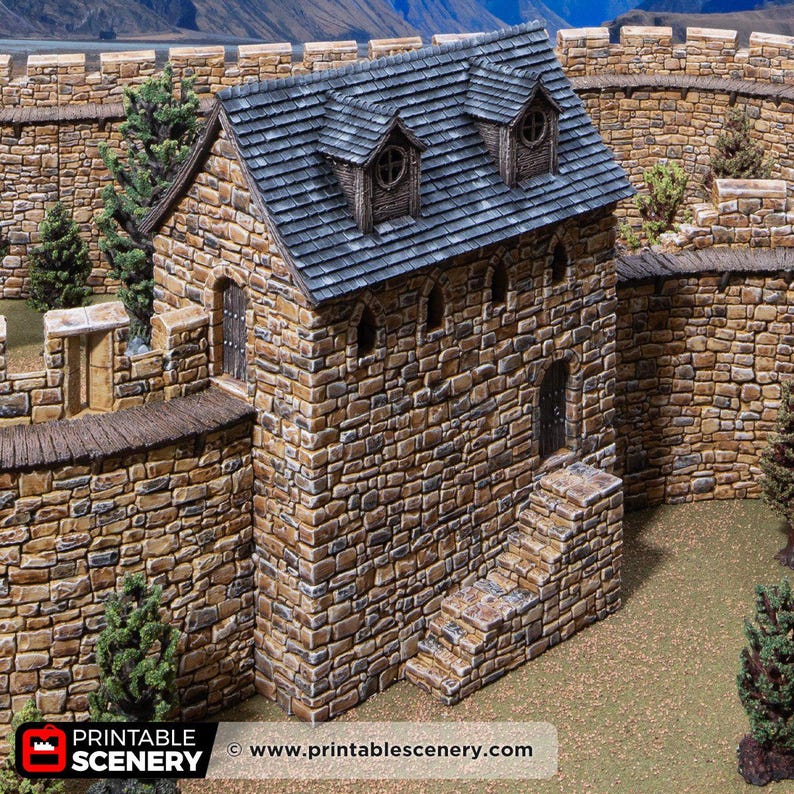 Dnd Banquet Hall for Medieval Castle Fortress Walls RPG Pathfinder ...