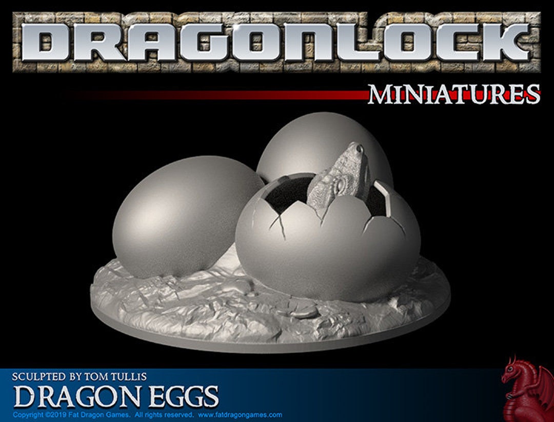 Dnd Dragon Eggs RESIN 28mm Miniature Tabletop Fantasy Miniature ...