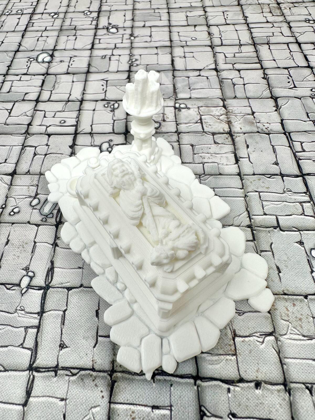 Dnd Wizard King Sarcophagus Tomb Mausoleum Royal Grave Burial Dragon's ...