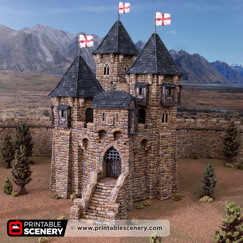 Dnd Hex King's Keep Quarters Castle Medieval Village RPG Pathfinder D&D ...