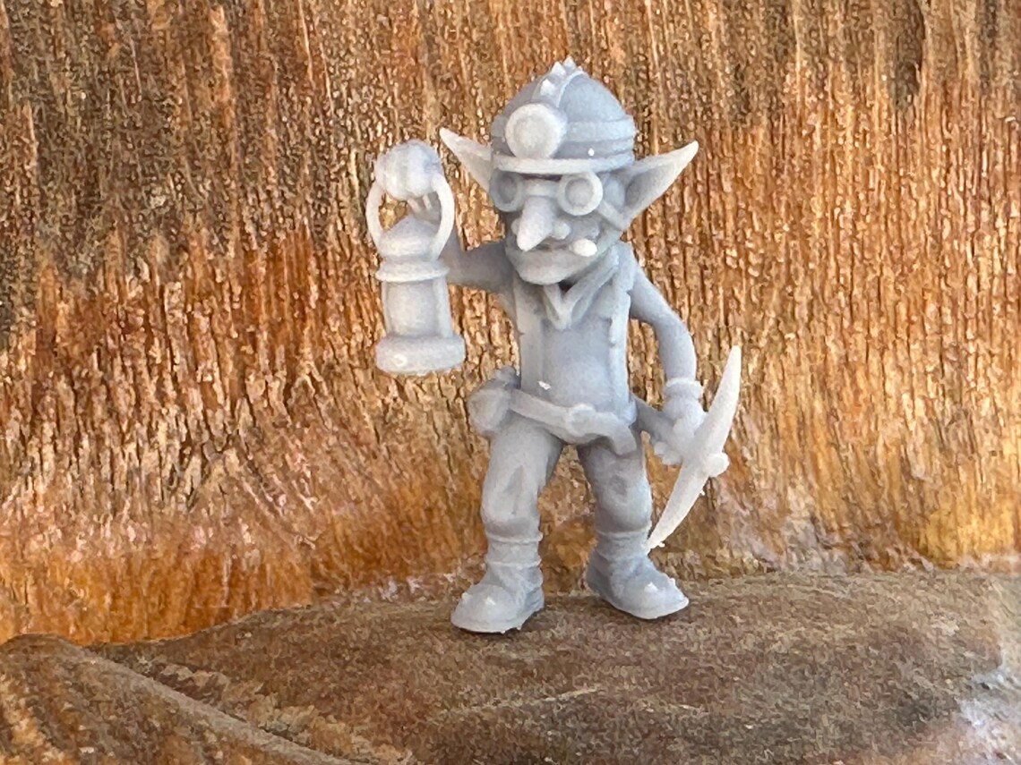 Dnd Goblin Miner Male Goblin Mines 28mm RESIN Miniature | Pathfinder ...