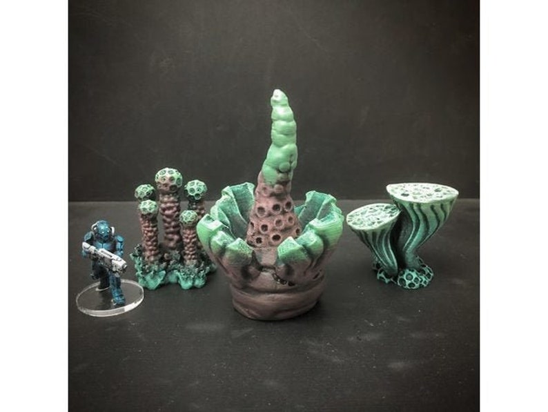 Dnd Sci-fi Alien Planet Flora Plants Star Wars Legion 28mm - Etsy
