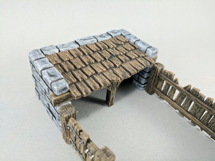 Dnd Pig Sty With Fence- Hog Enclosure 28mm Tabletop Farm Scatter ...