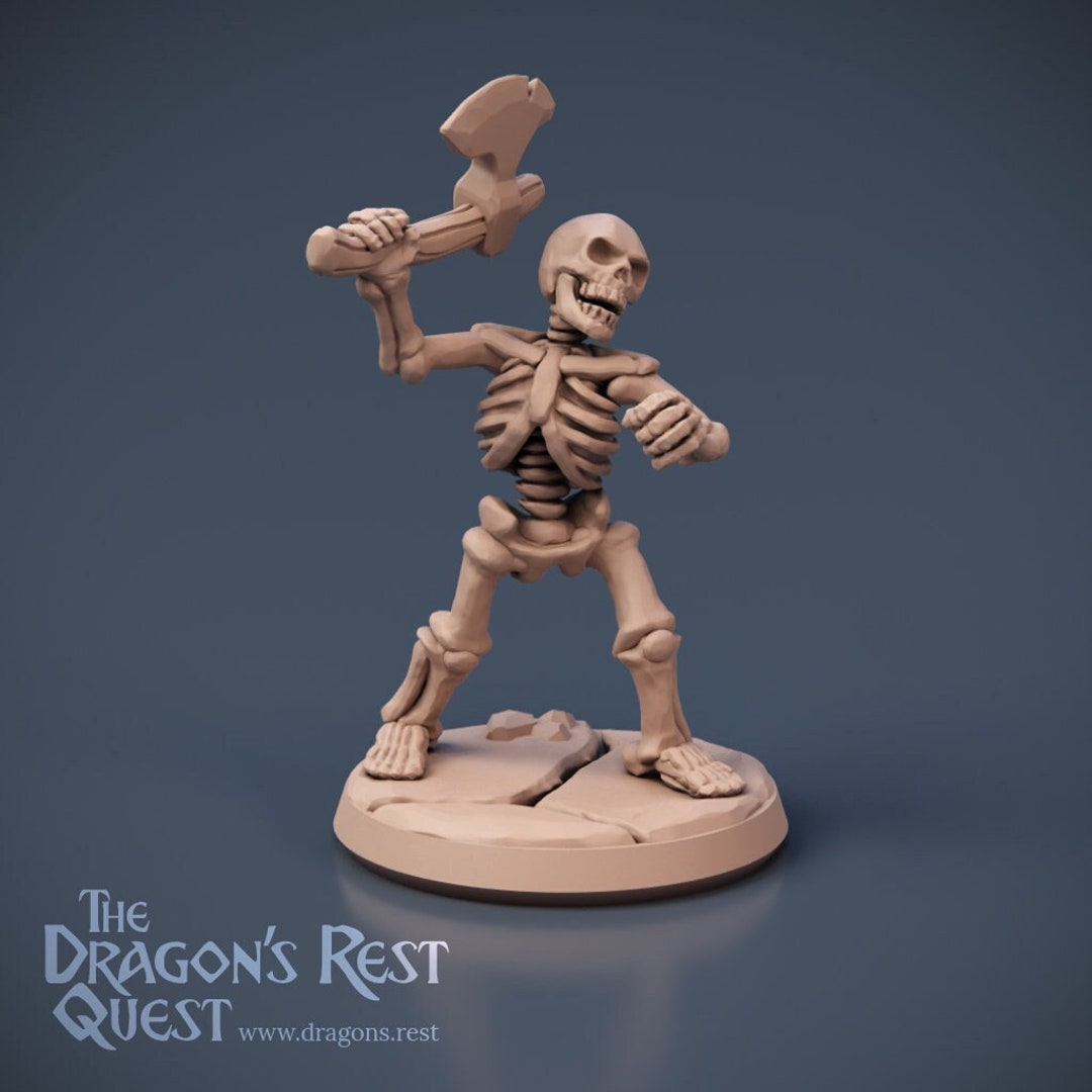 Dnd Skeleton With Axe Dragon's Rest Dungeon Mausoleum Graveyard Army ...