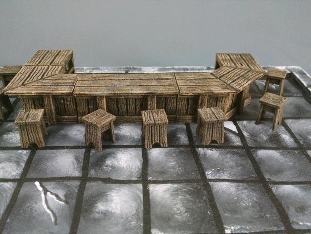 Dnd Tavern Bar and Barstools for Pub Alehouse Saloon Inn- Tabletop ...