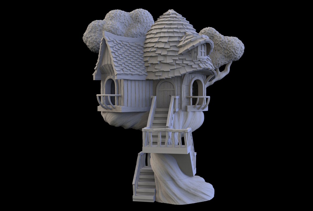 Dnd Canopy Chest Tree House Gnome Druid Fantasy Forest - 28mm Scatter ...