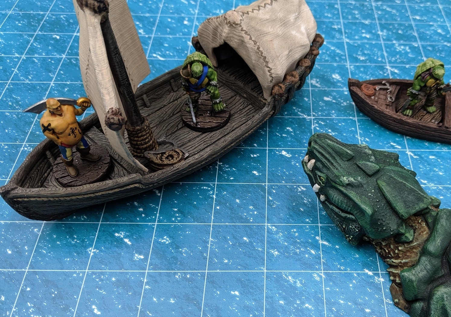 Dnd Skiff Fisherman Boat Tabletop Terrain RPG D&D Wargaming - Etsy