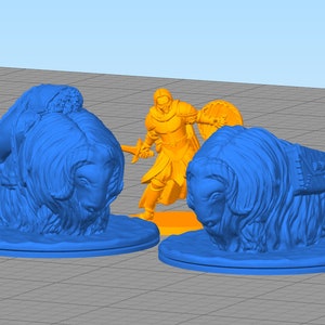 Dnd Yak Pair Tundra Pack Animals for Mountain Travel Snow Winter ...